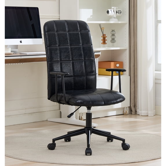 High Back Executive Office Chair - Adjustable Swivel Chair with PU ...