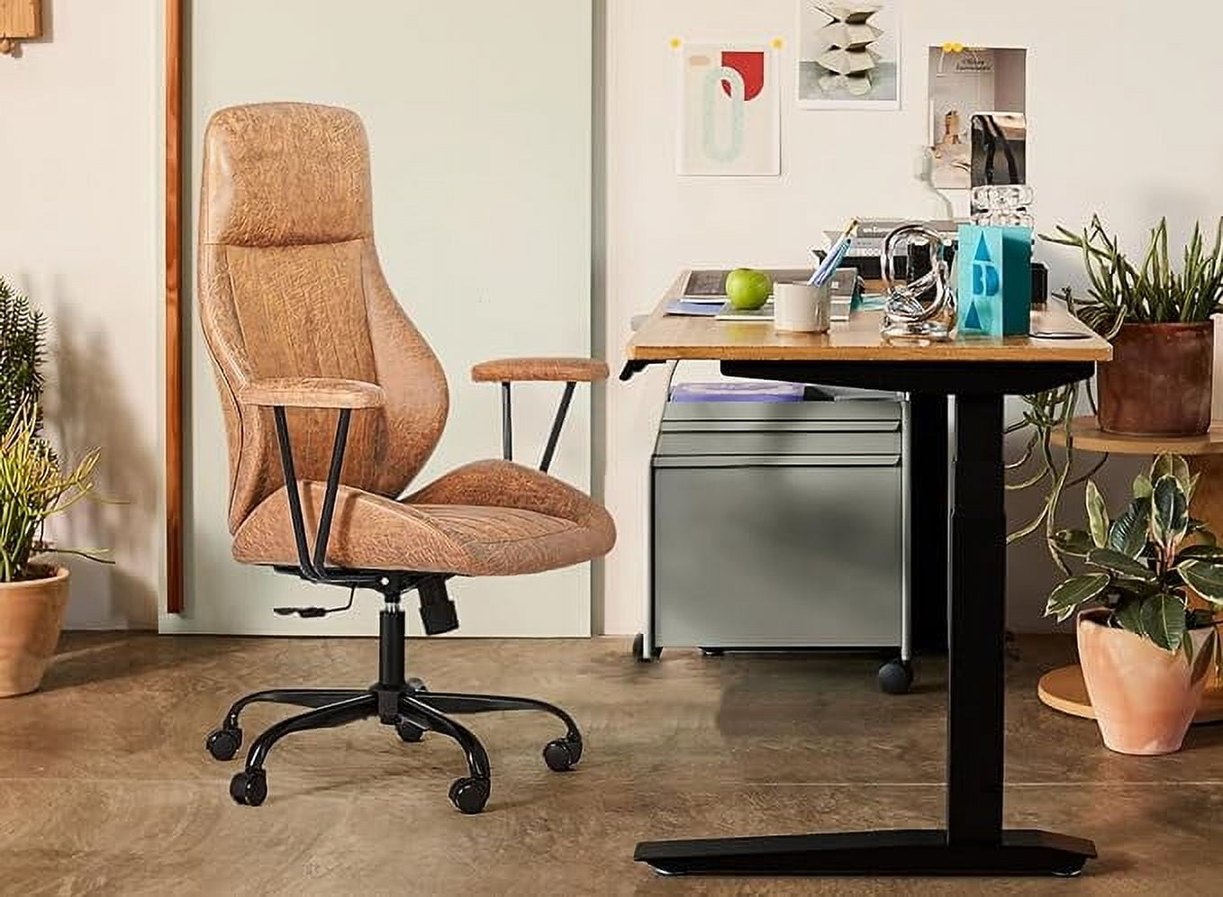 High Back Executive Office Chair with Padded Headrest, Rocking Modern ...