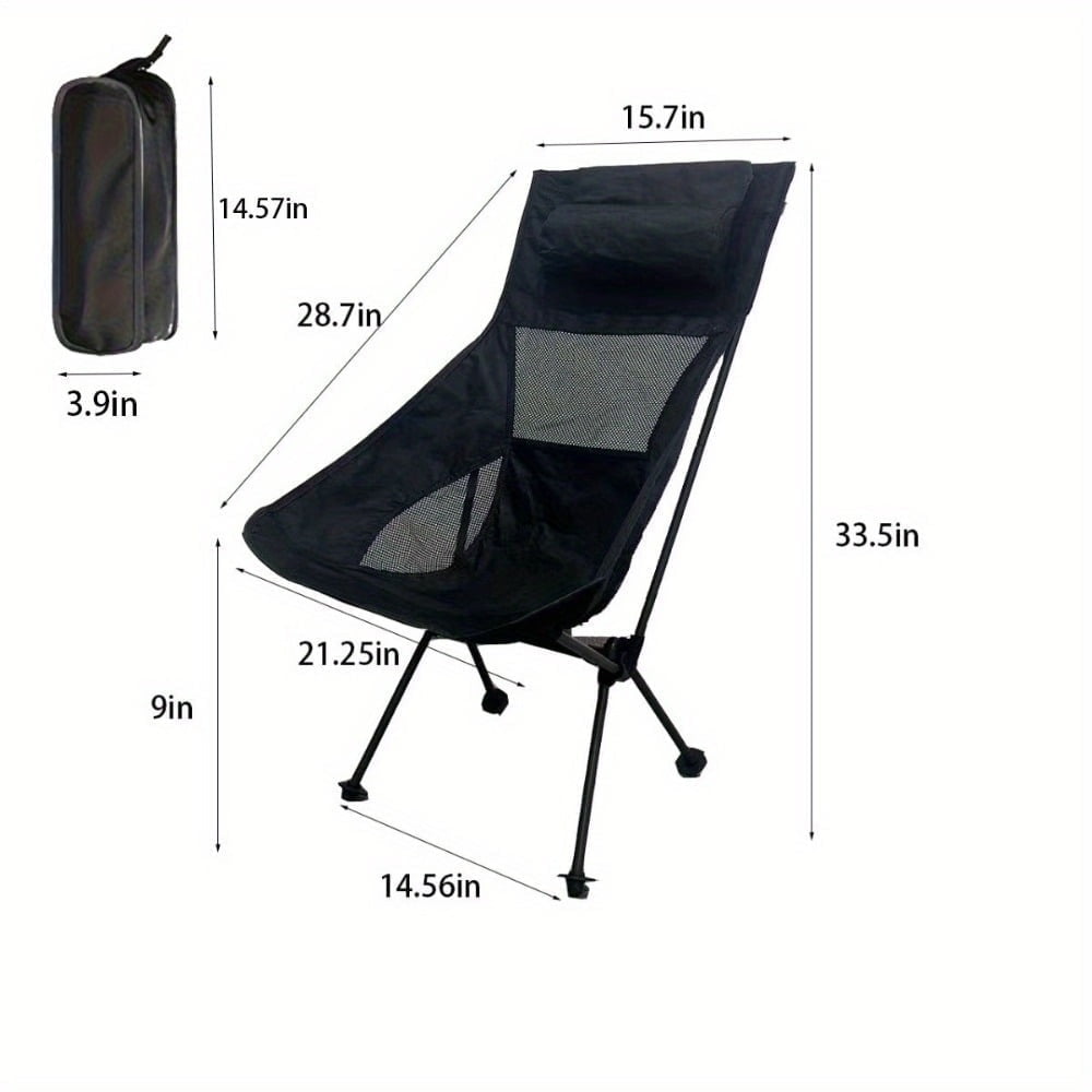 Moon Lence Camping Lightweight Chair Compact Portable Folding Camping ...