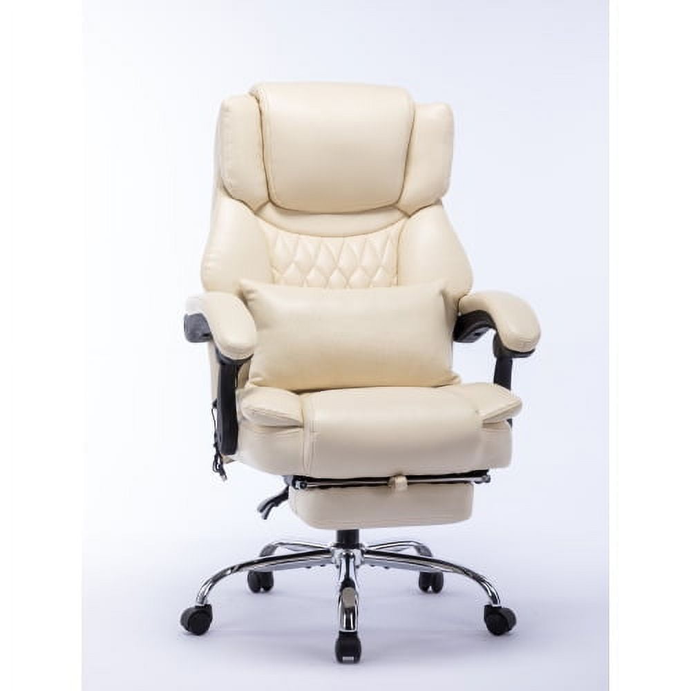 High Back Massage Reclining Office Chair with Footrest - Executive ...