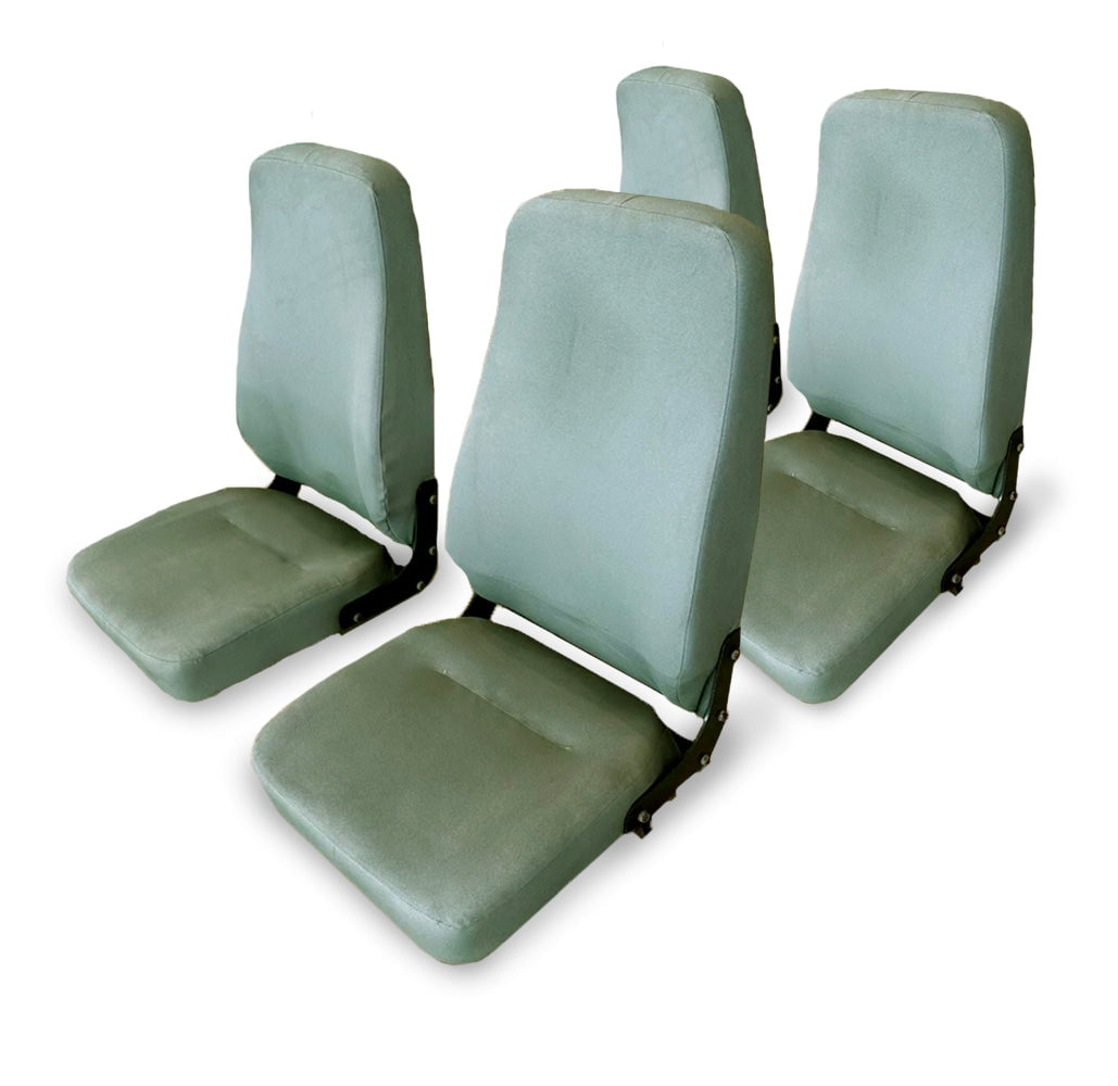 High Back OEM Seats, Green, Compatible with Military Humvee, Set of 4 ...