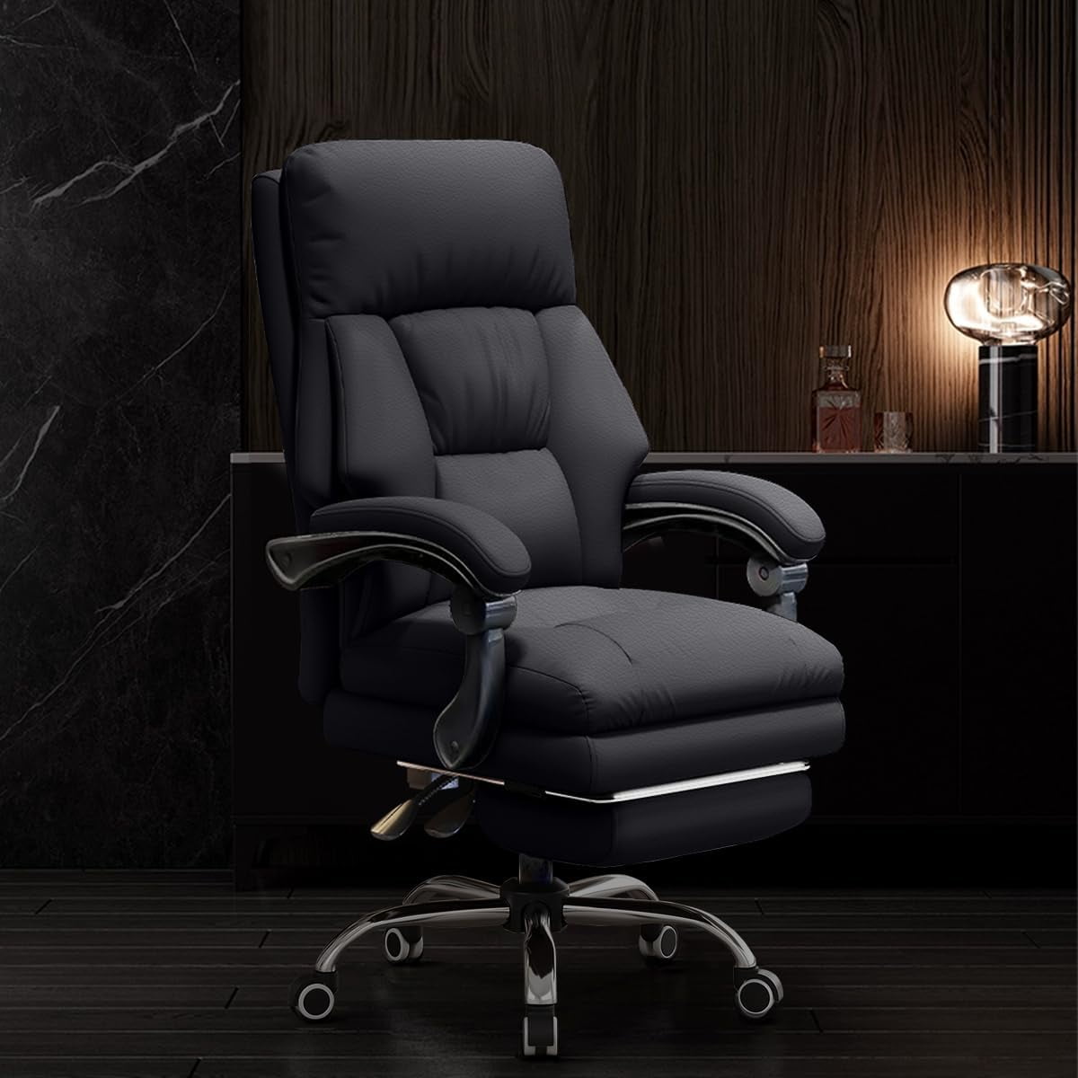 High Back Office Chair Executive Desk Chair with Foot Rest Comfortable Computer Gaming Chairs ...