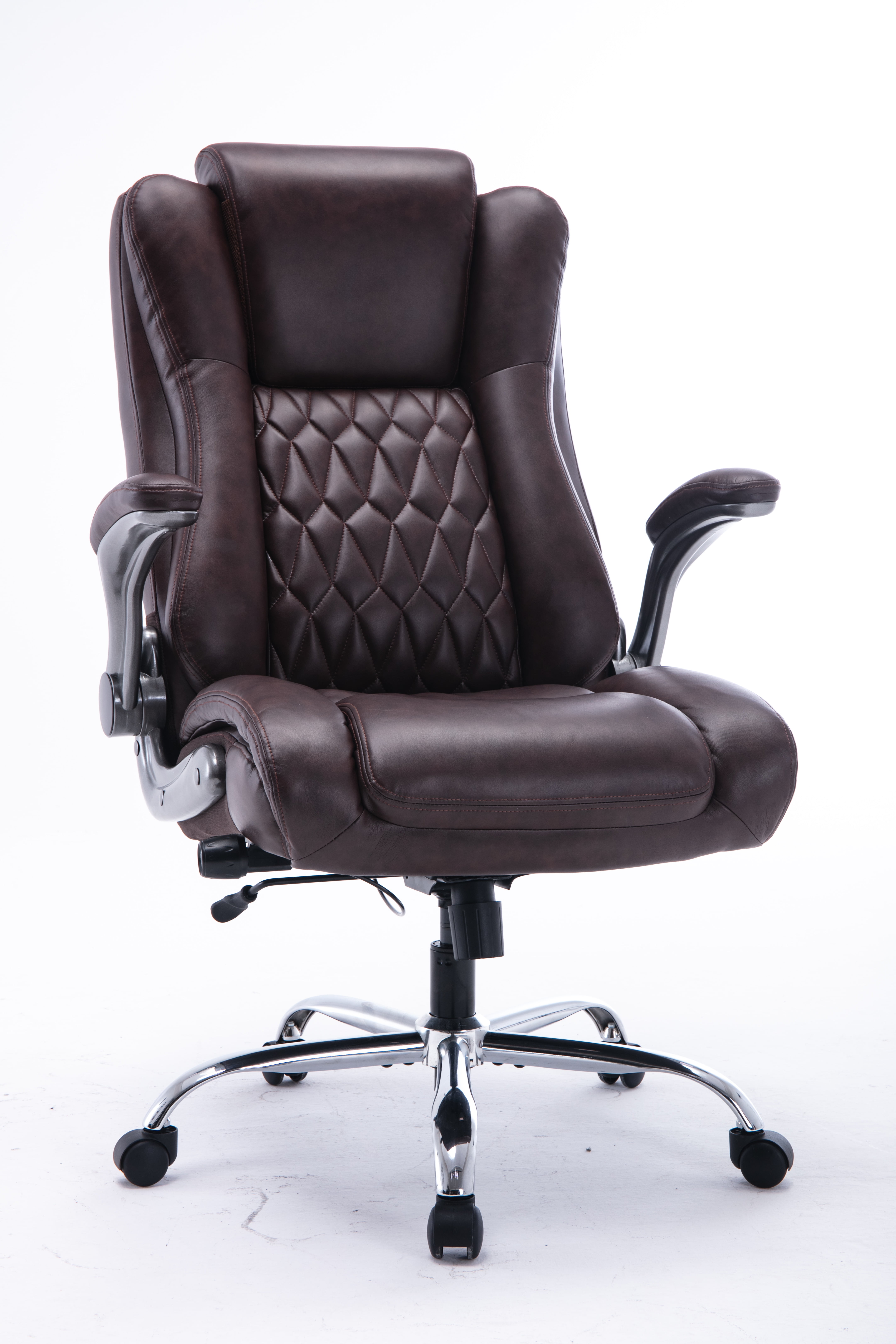 High Back Office Chair With Lifting Headrest, Adjustable Built-In ...