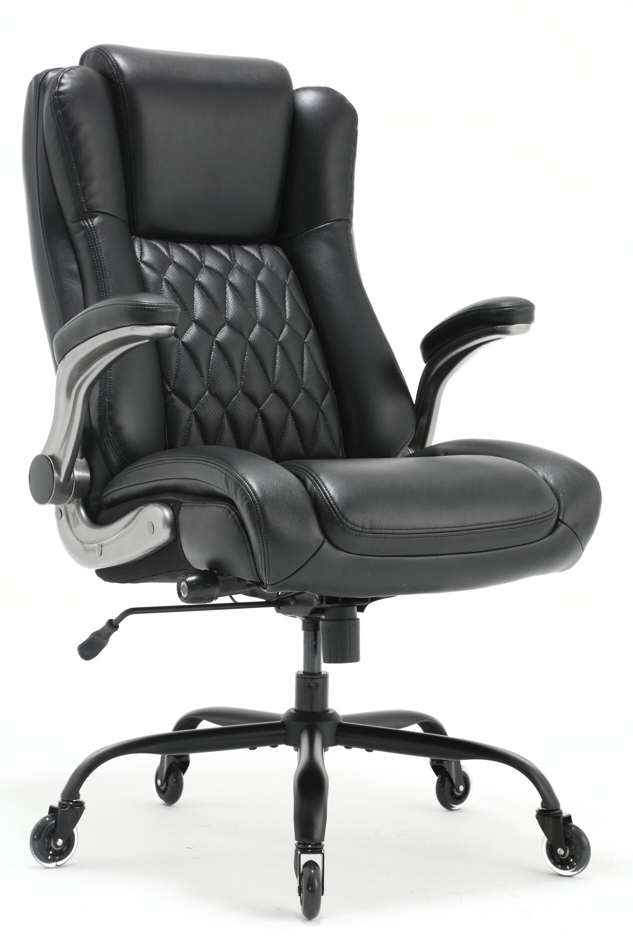High Back Office Chair with Adjustable Lumbar Support,Executive ...