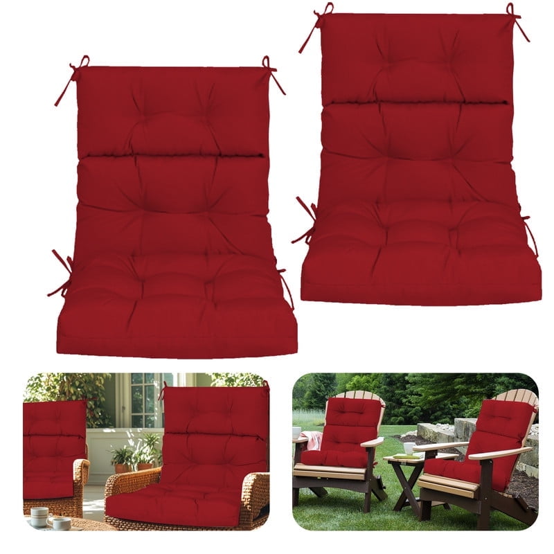 High Back Patio Chair Cushions Set of 2, Waterproof Fade Resistant ...