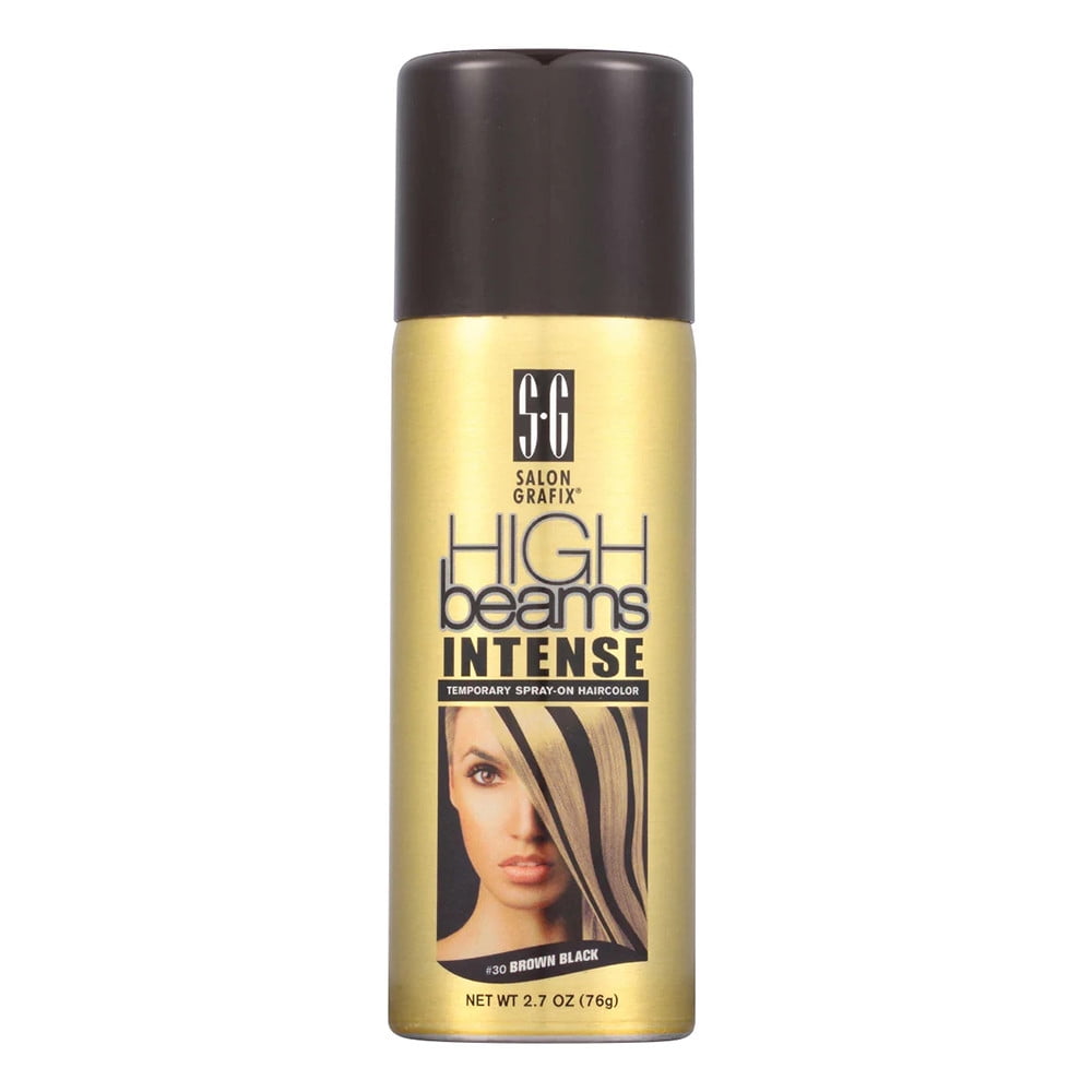 High Beams Intense Temporary Spray On Hair Color, 30 Brown Black, 2.7 ...