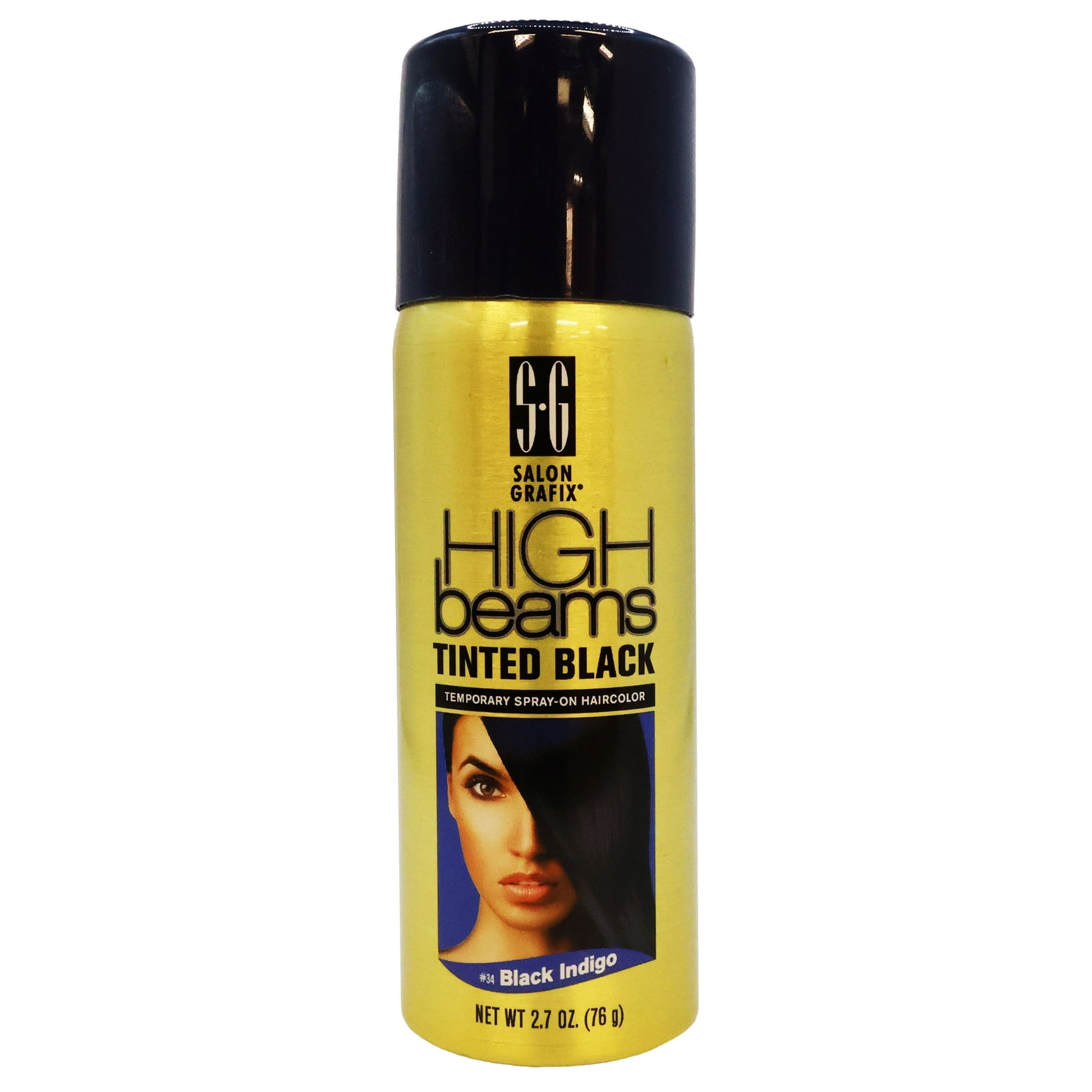 High Beams Tinted Black Temporary Spray On Hair Colors 34 Black Indigo ...