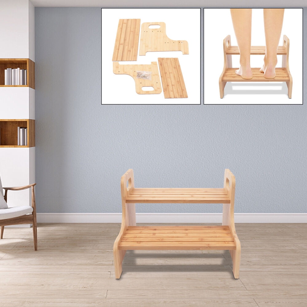 High Beds Bed Steps For Elderly/ Child Two Step Stool Stair Ladder Bath ...