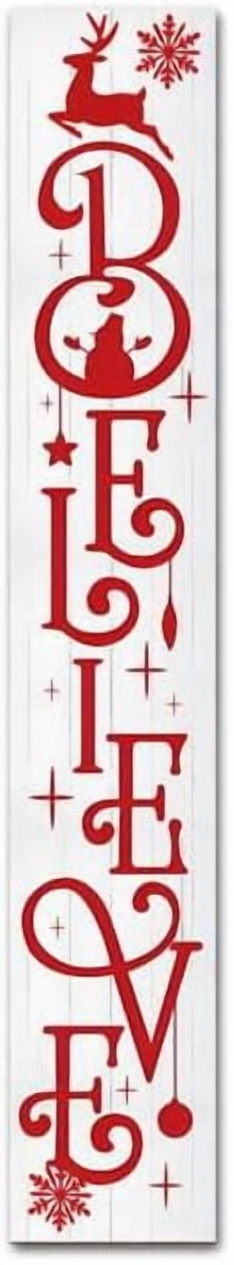 High Beleive Sign Porch Front Door 8X48inch Rustic Farmhouse Style ...