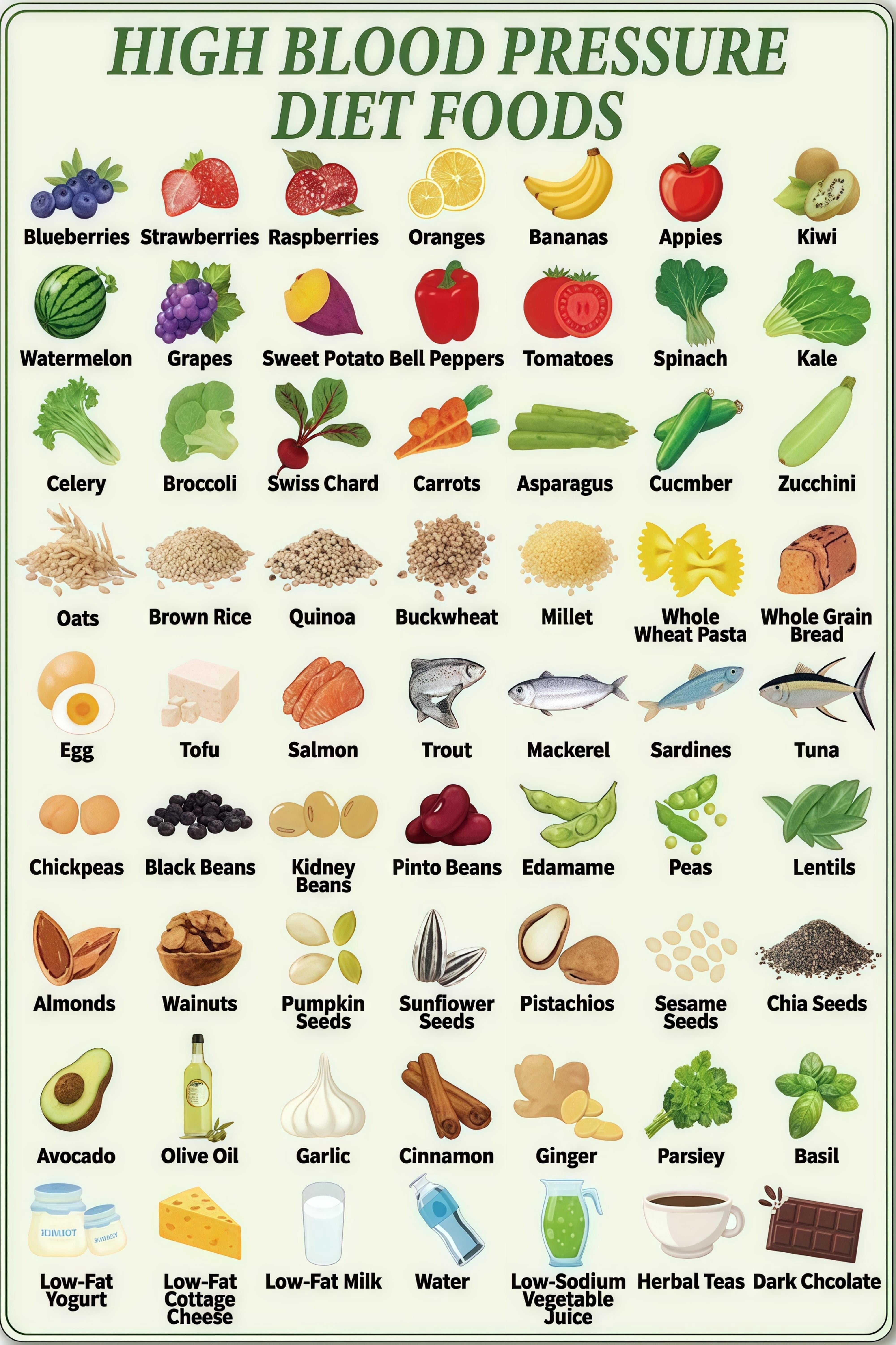 High Blood Pressure Diet Food Chart Healthy Eating Nutrition Guide ...