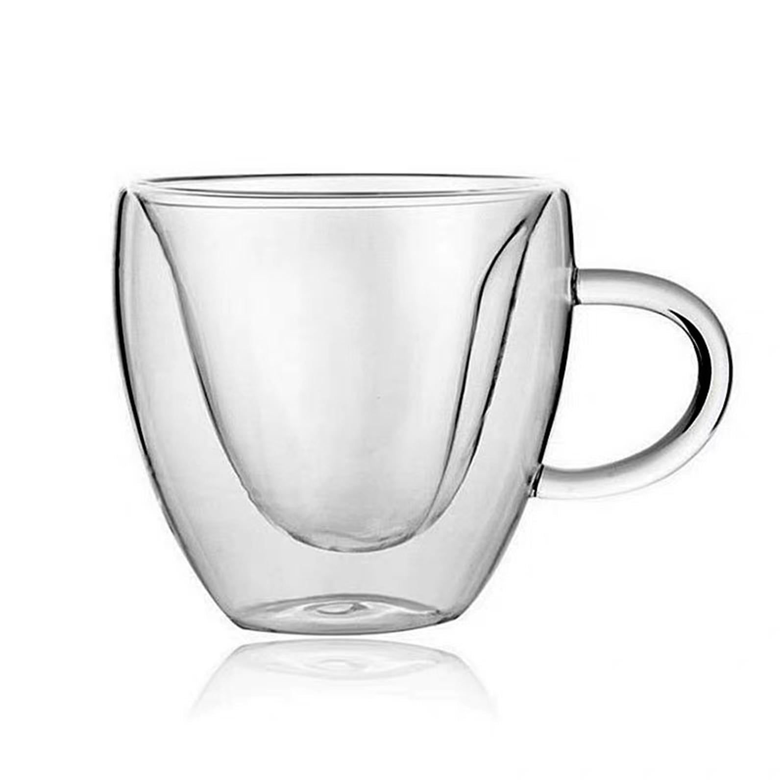 High Borosilicate Double Wall Coffee Mug Glass Coffee Mug Espresso Cup Glassware Cappuccino ...