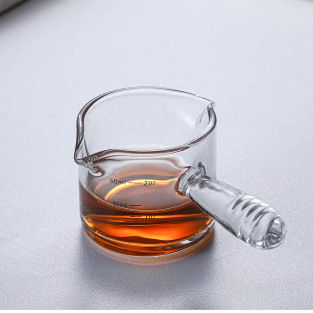 High Borosilicate Glass Coffee Measuring Cup 60ml/125ml with Scale ...