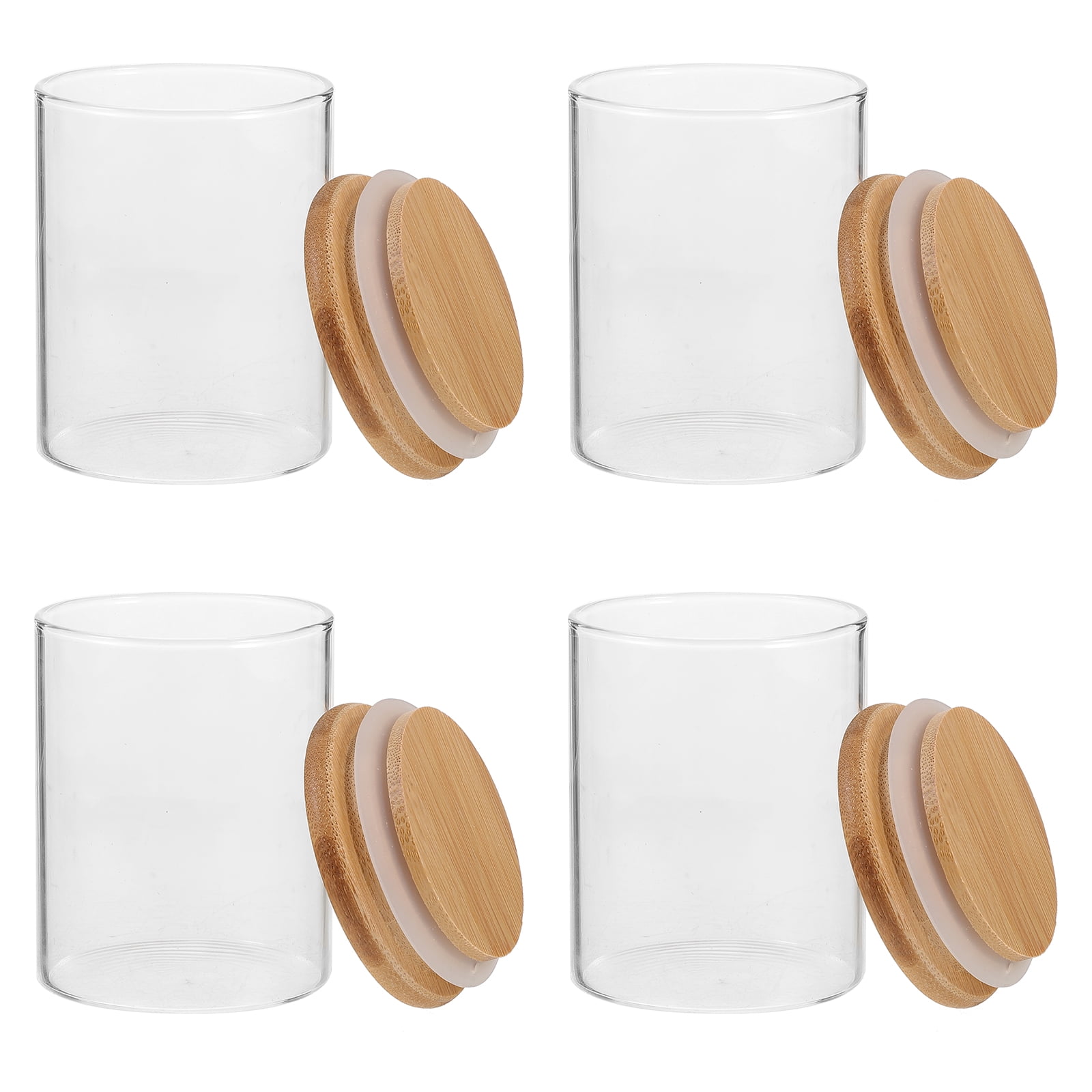 High Borosilicate Glass Storage Jar Small Bathroom Organization Spice ...