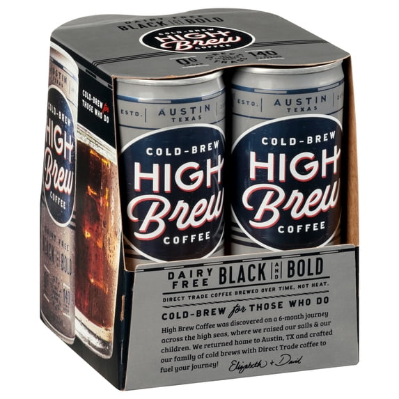 High Brew Black & Bold Coffee 4-Pack 32 oz (Pack Of 6) - Walmart.com