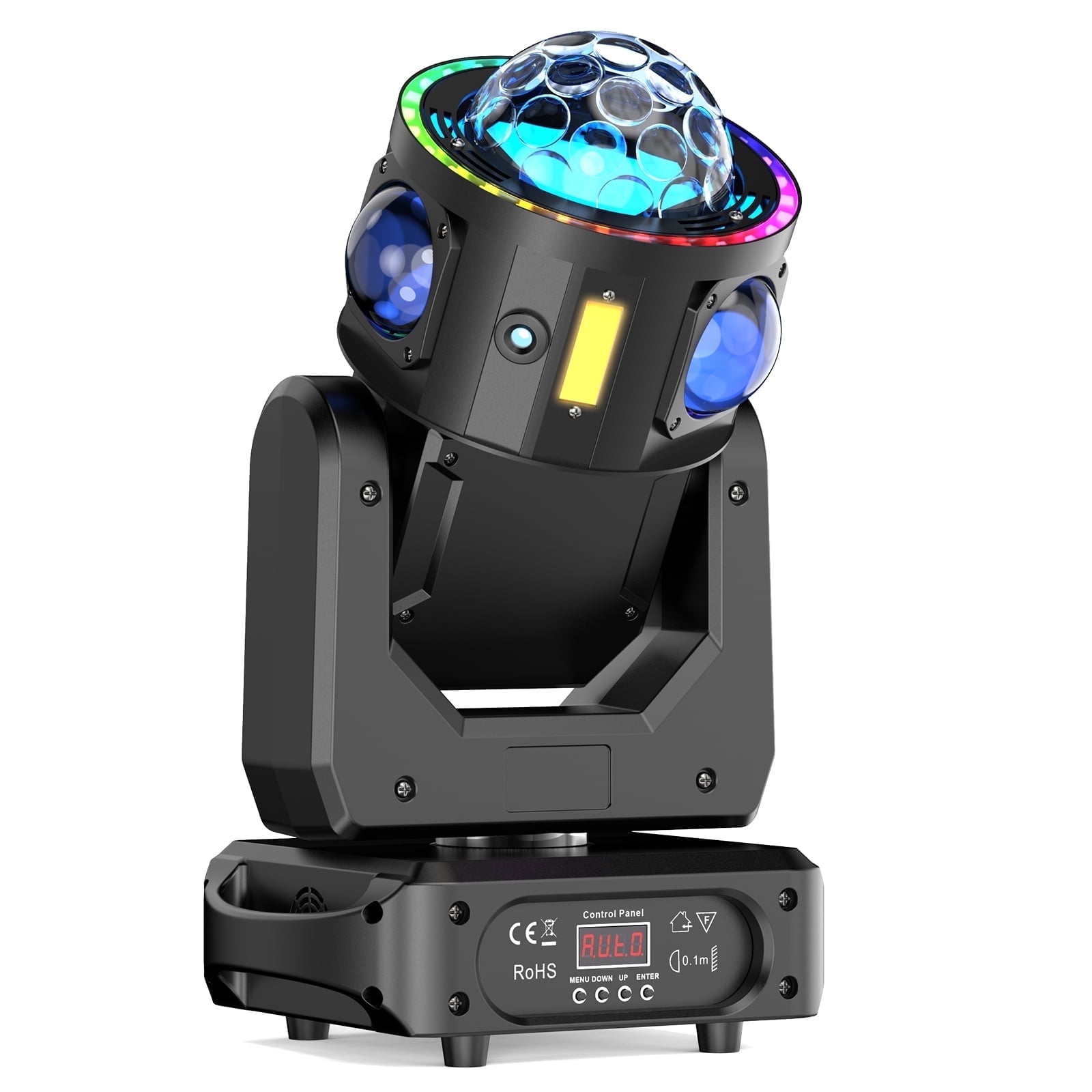 Wondnuga Moving Head Stage Light DMX512 RGBW LED Beam for Party Club ...