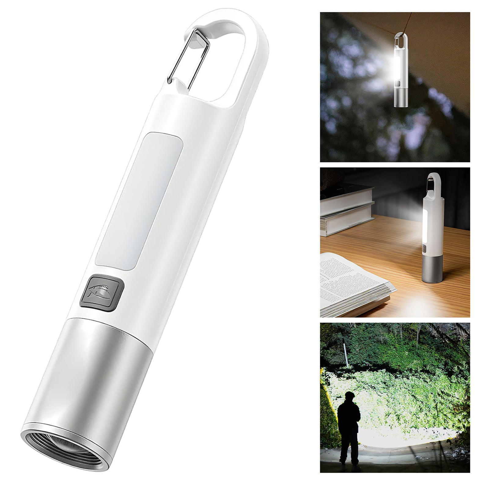 High Brightness Flashlight Power Bank Zoomable LED Pocket Light with ...