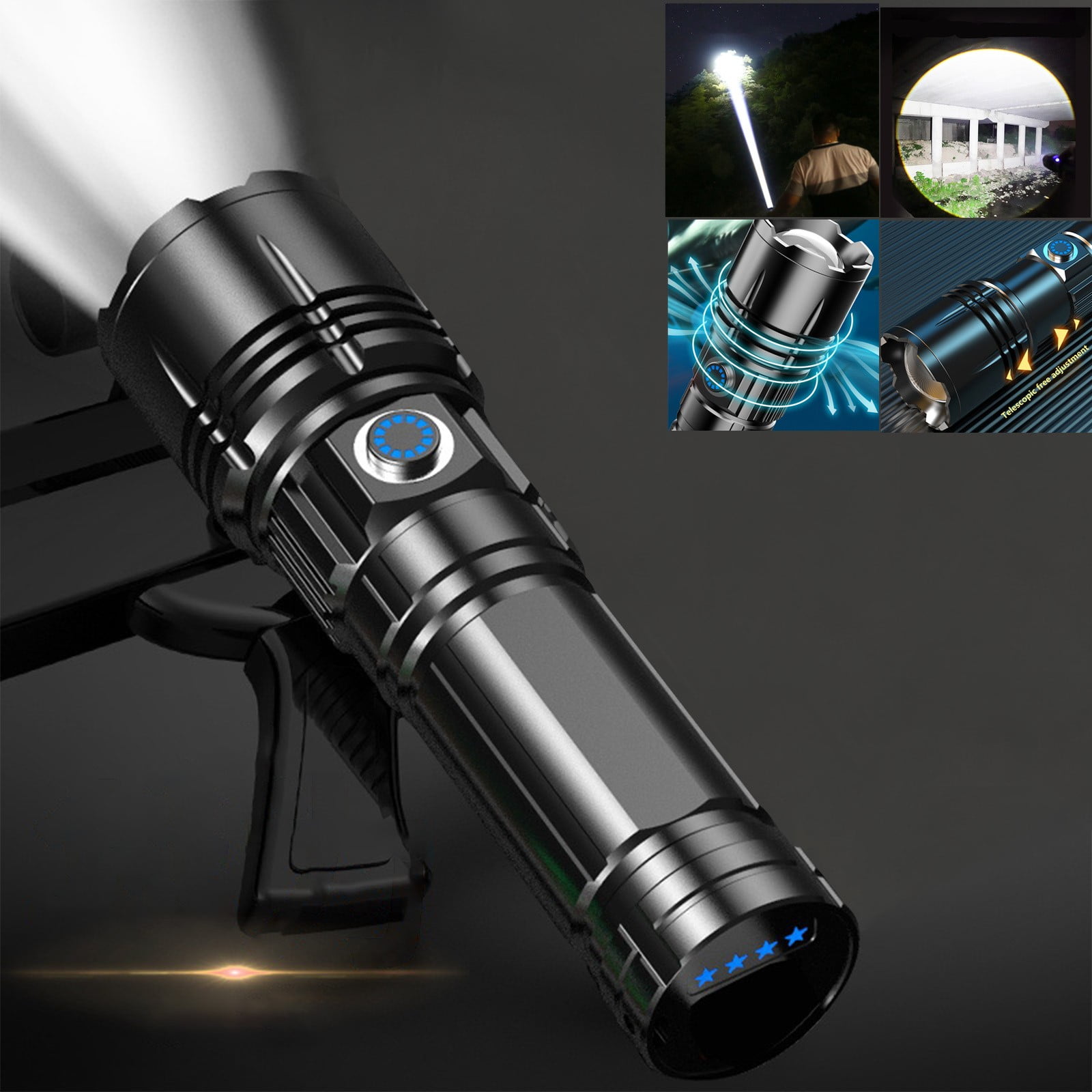 High Brightness Lamp Core With Telescopic Zoom Rechargeable And Long ...