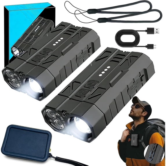 High-Brightness Pocket Dual-Module Outdoor Flashlight, 2026 New ...