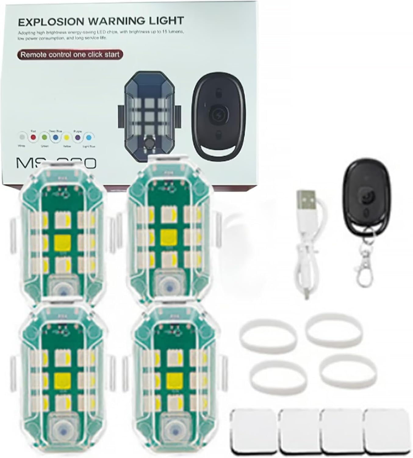 High Brightness Wireless LED Strobe Light, 2025 New 7 Colors RGB ...