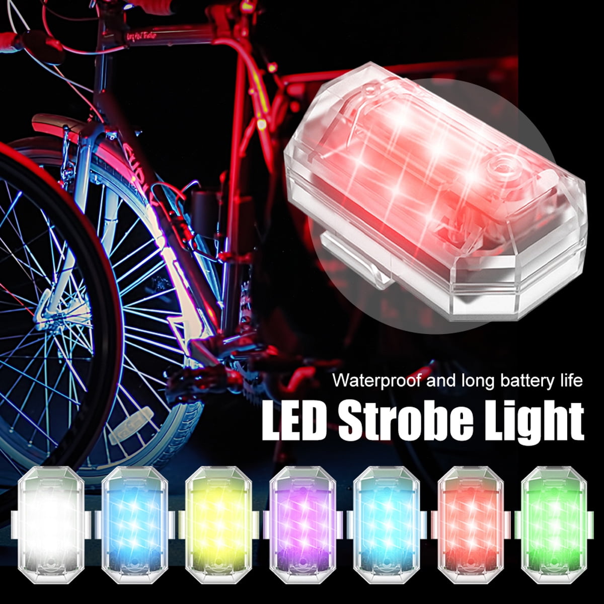 High Brightness Wireless LED Strobe Light 7 Colors Rechargeable ...