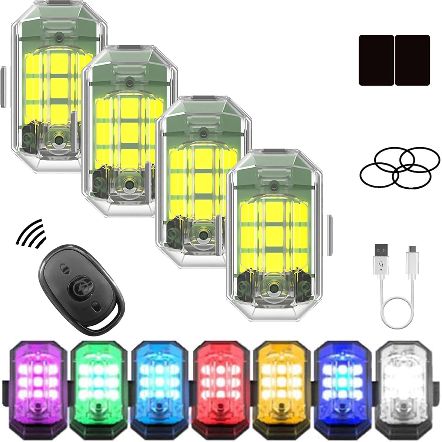 High Brightness Wireless LED Strobe Light, Wireless Led Lights for Car ...