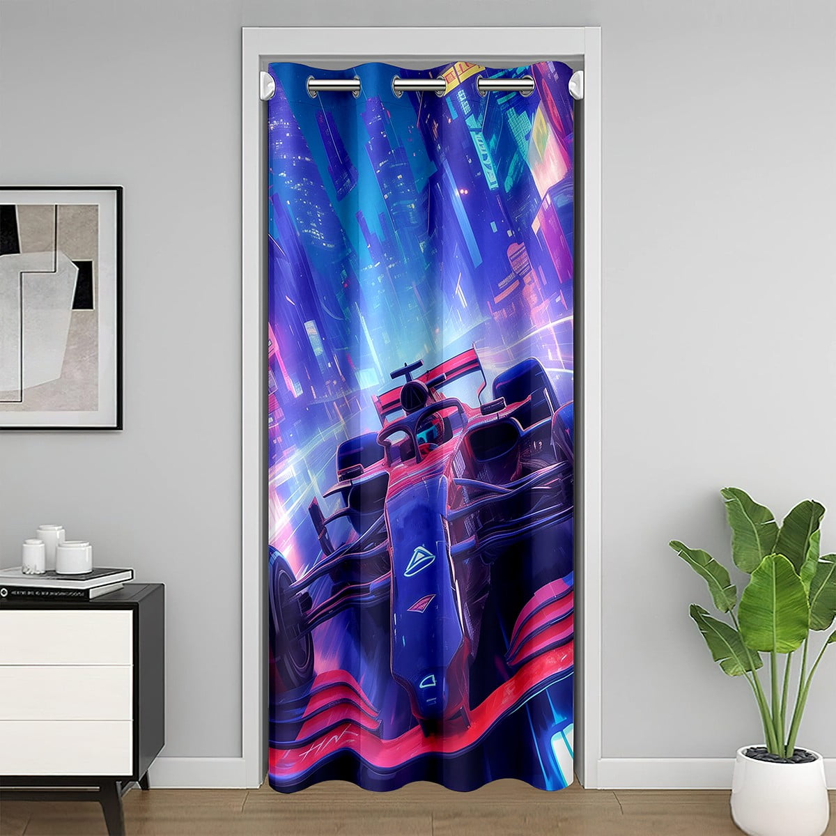 High Building Neon Light Blackout Curtain Closet Decor,Extreme Sports ...