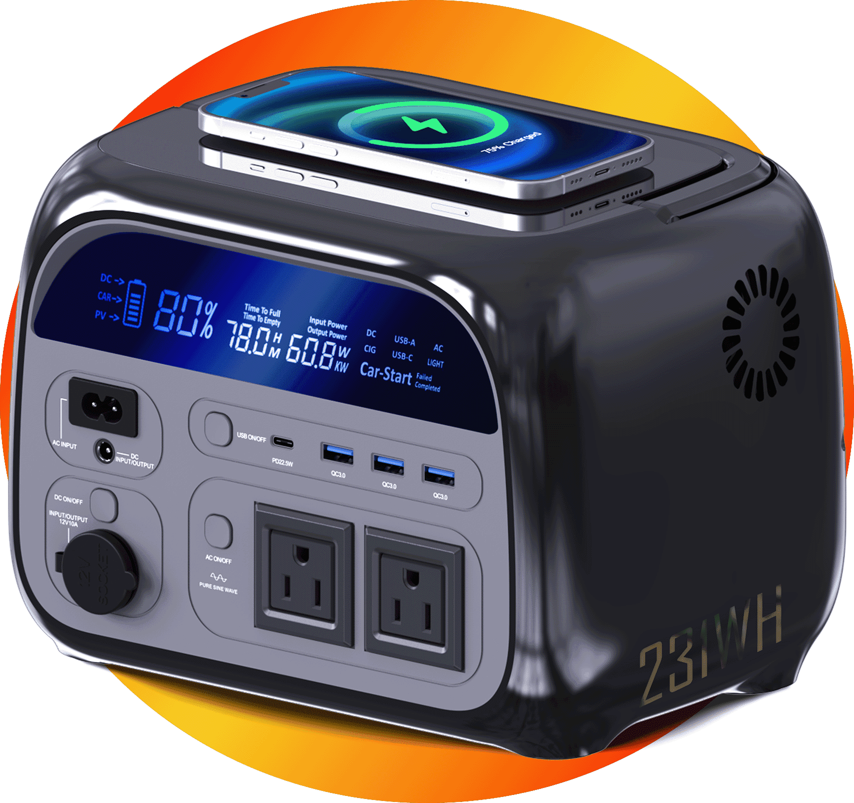 High-Capacity 400W/500W/600W Portable Power Station - 231Wh/300Wh Power Supply for RVs, Great ...
