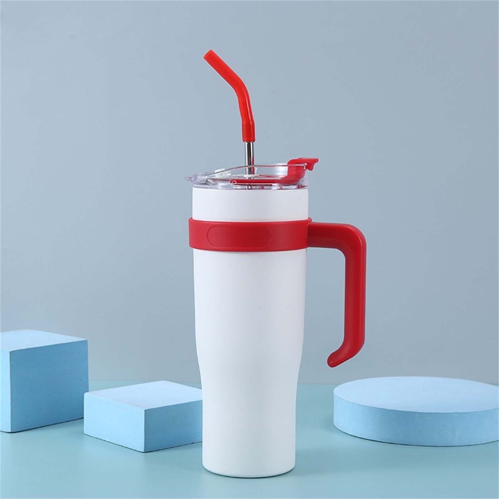 High-Capacity 40oz Stainless Steel Insulated Cup with Handle, Vacuum ...