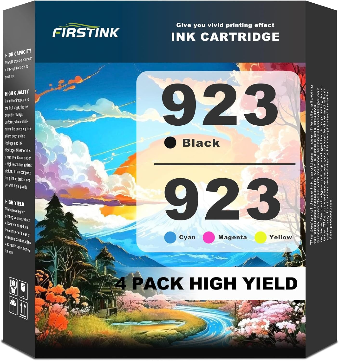 High Capacity 923 Ink Cartridges 4-Pack 923 Ink Set 4K0T3LN 4K0T0LN ...