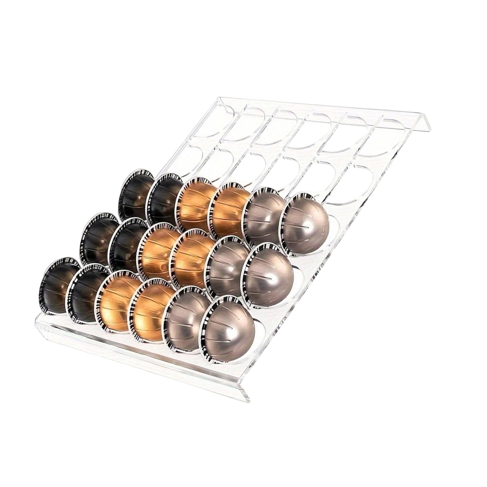 High Capacity Coffee Pods Organizers Clear Acrylic Storage Tray For ...