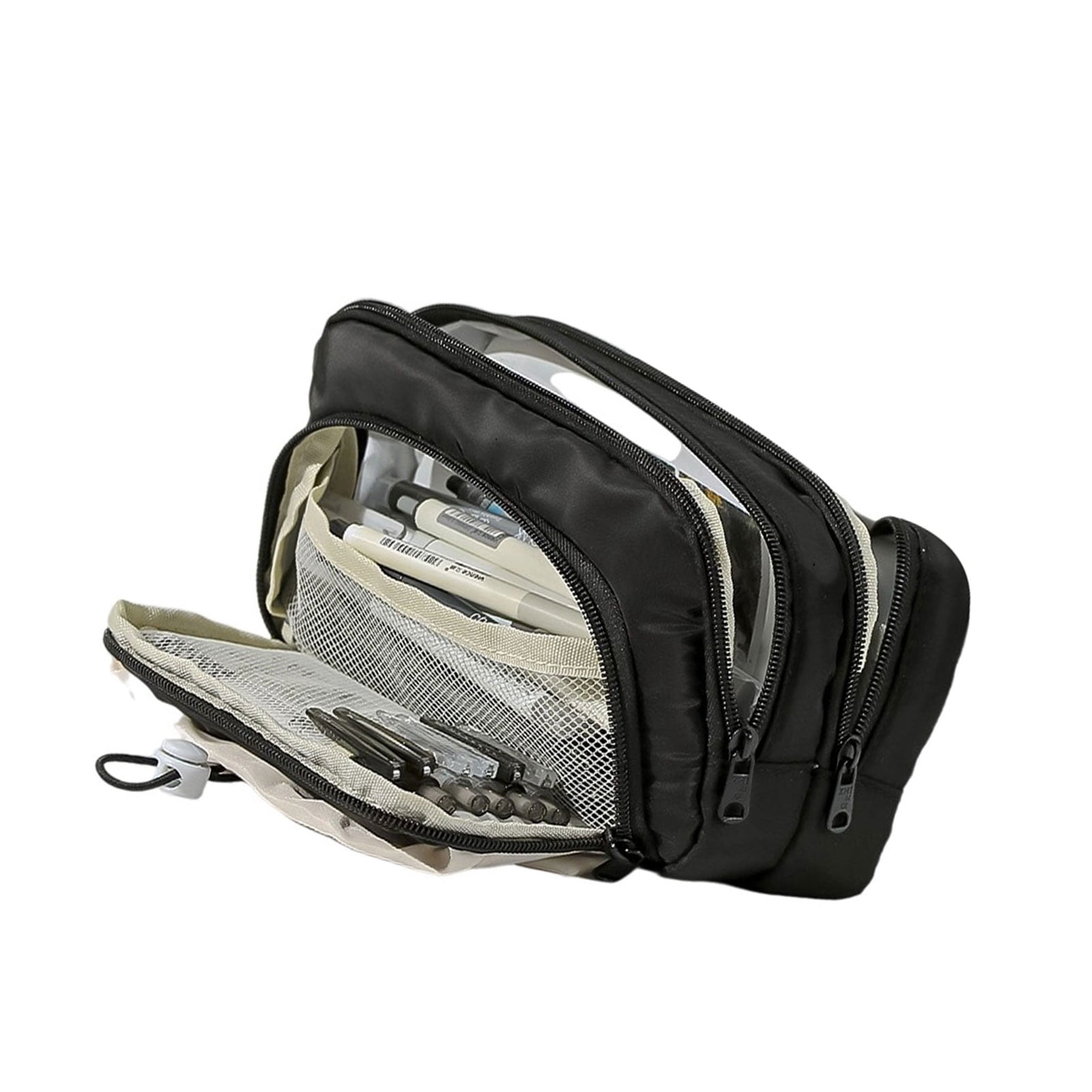 High Capacity Pen Bag Multi Layered Pencil Case Multi Compartments ...