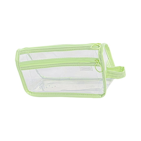 High Capacity Pencil Case 2 Compartments Pen Bag Waterproof Clear PVC ...