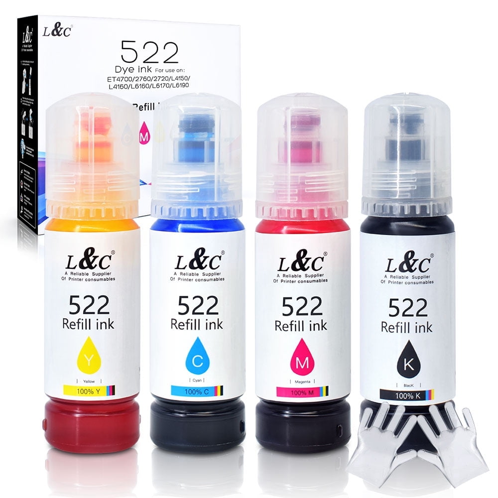 Epson Compatible 522 Ink Refill Bottle High Capacity Replacement for ET ...