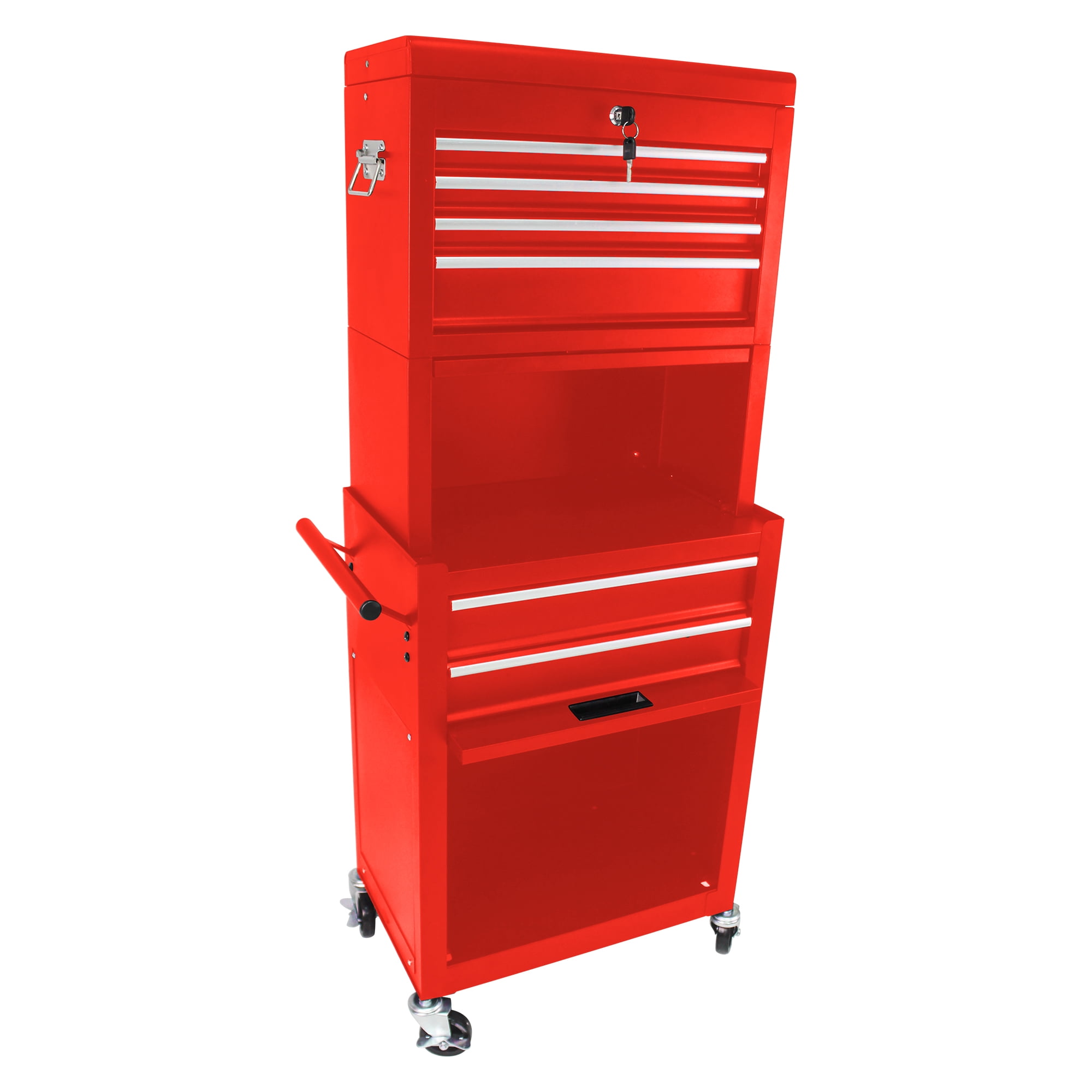 High Capacity Rolling Tool Chest with Wheels and Drawers, 6-Drawer Tool ...