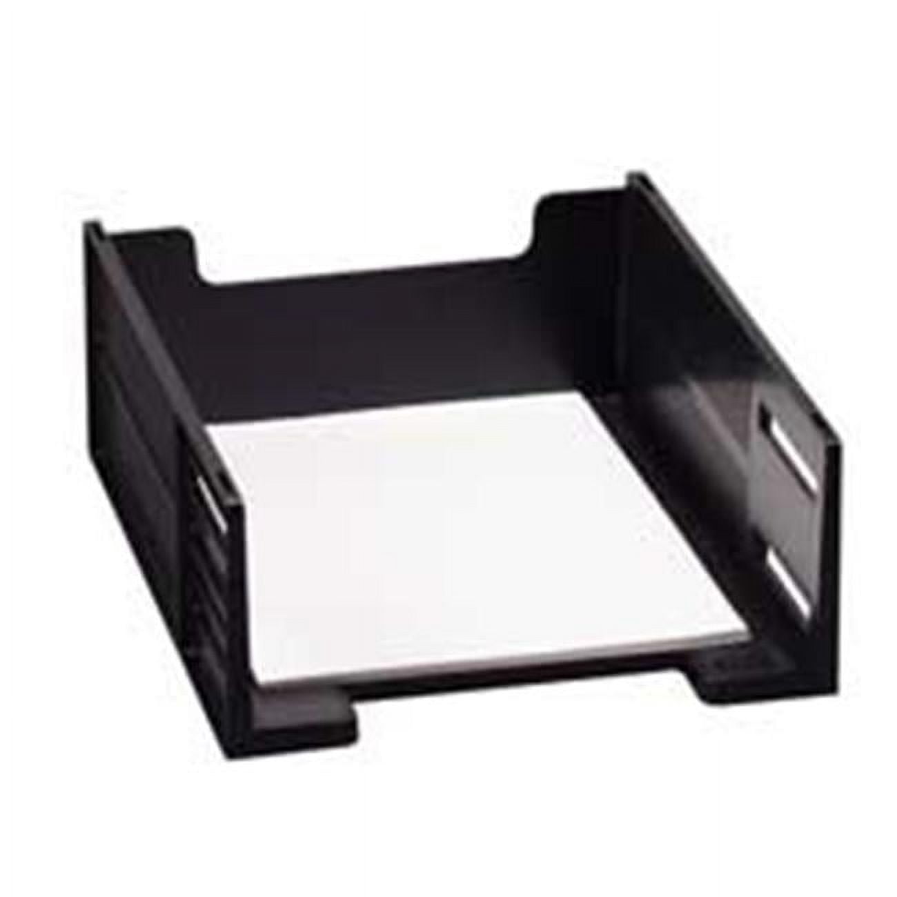 High-Capacity Stackable Tray- Letter- Front Loading- Black - Walmart.com