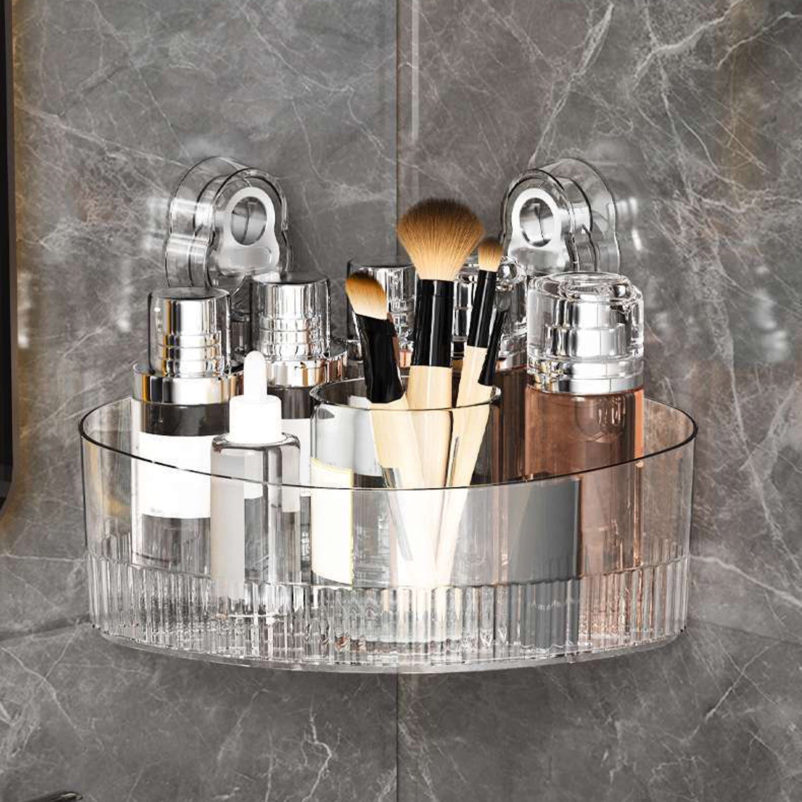 High Capacity Suction Cup Shower Storage Rack with Detachable Design ...