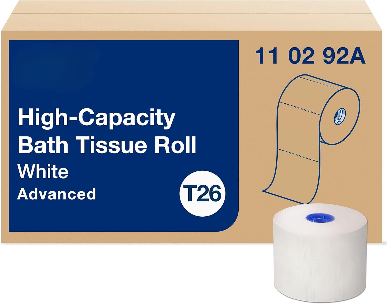 High-Capacity Toilet Paper Roll White T26, Advanced, 2-Ply, 36 x 1000 ...