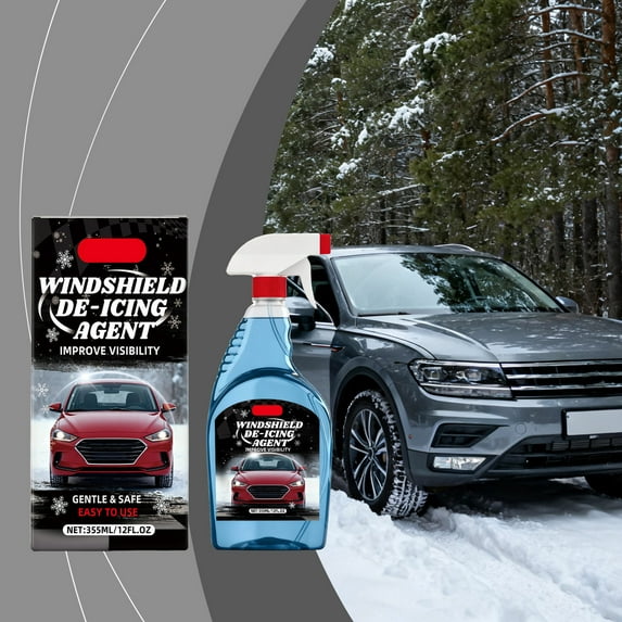 High-Capacity Windshield De-Icer And Anti-Frost Spray, Fast-Acting ...