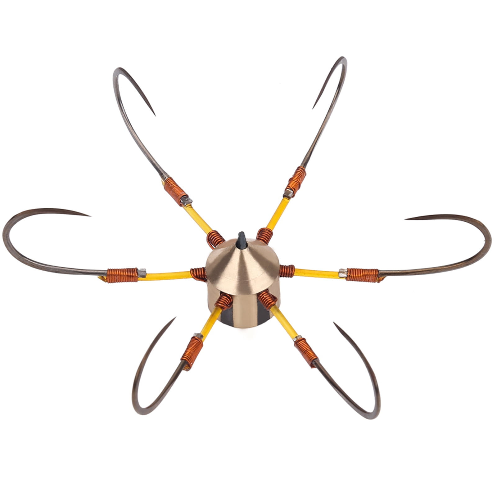 High Carbon Steel 7.5cm Hexagonal Fish Crab Hooks, Copper, Fishing ...