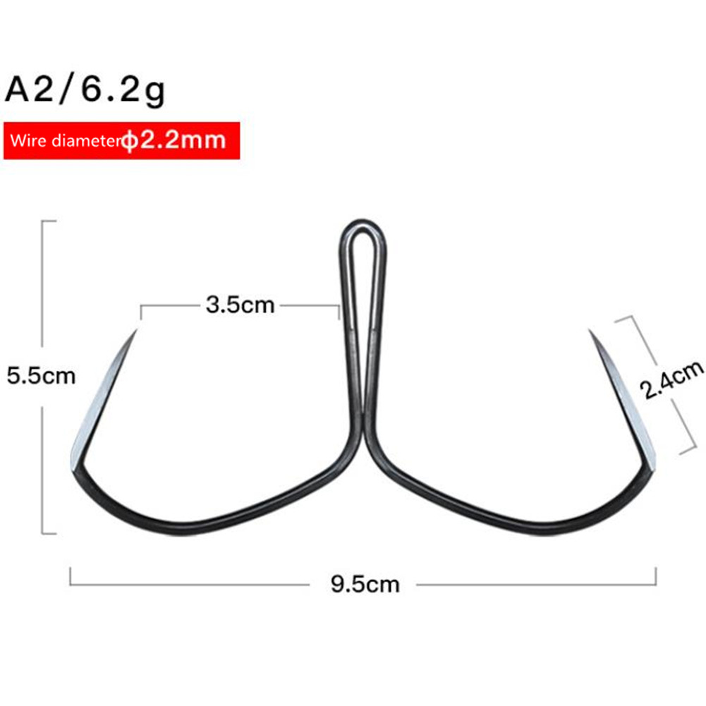 High Carbon Steel Anchor Hook Butterfly Hook Non-barb Black Nickel ...