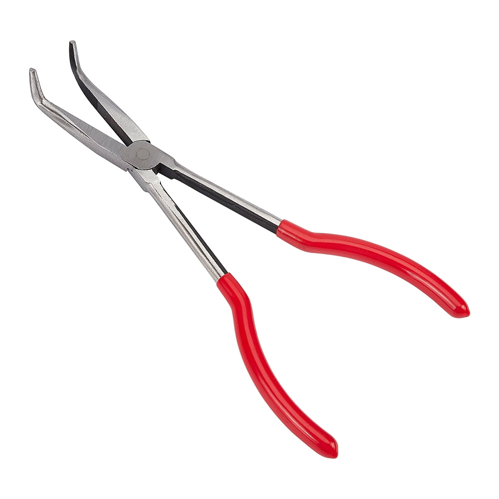 High Carbon Steel Bent Needle Nose Pliers Long Reach 90 Degree Angle ...