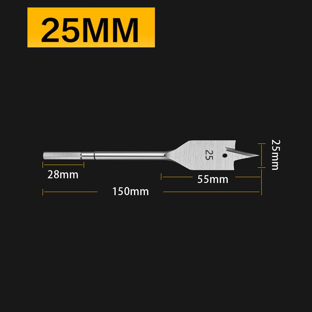 High-Carbon Steel Flat Wood Drill Bit 20-38mm for Woodworking - Walmart.com