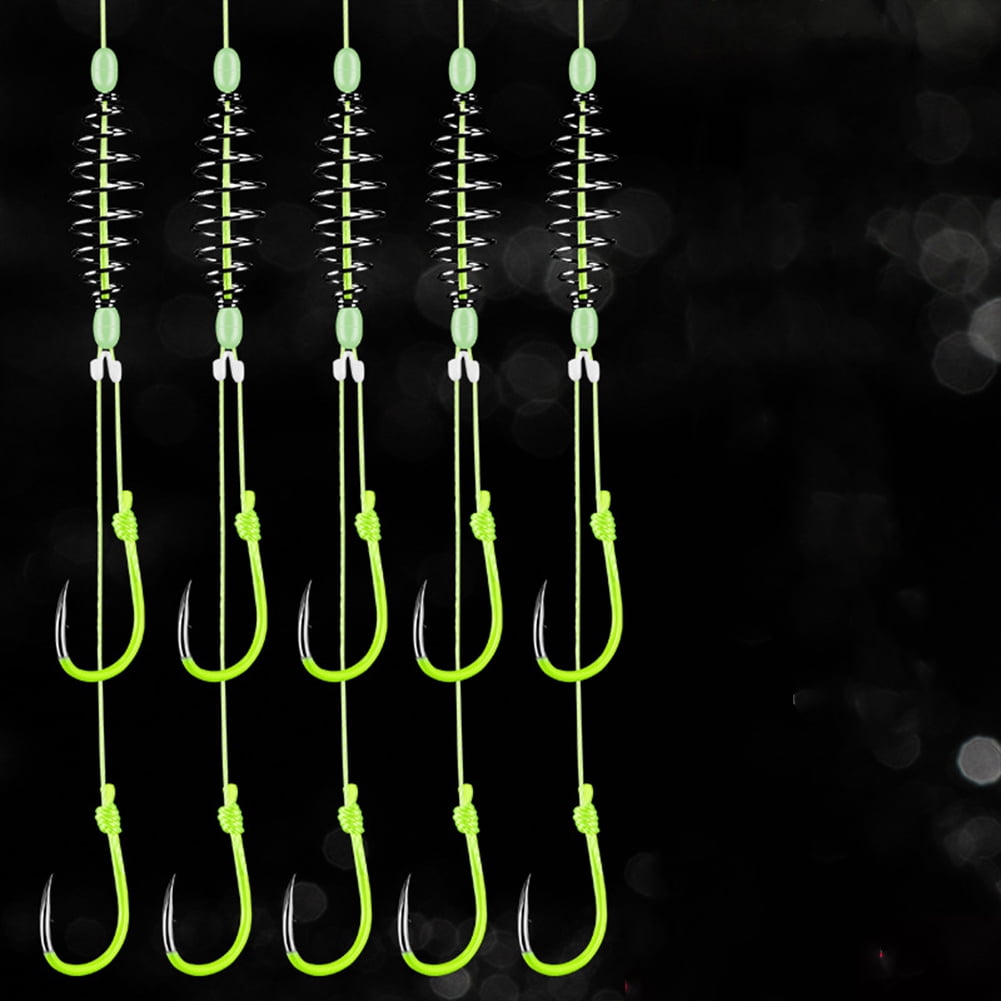 High Carbon Steel Luminous Double Barbed Hook Fishing Hook Night ...