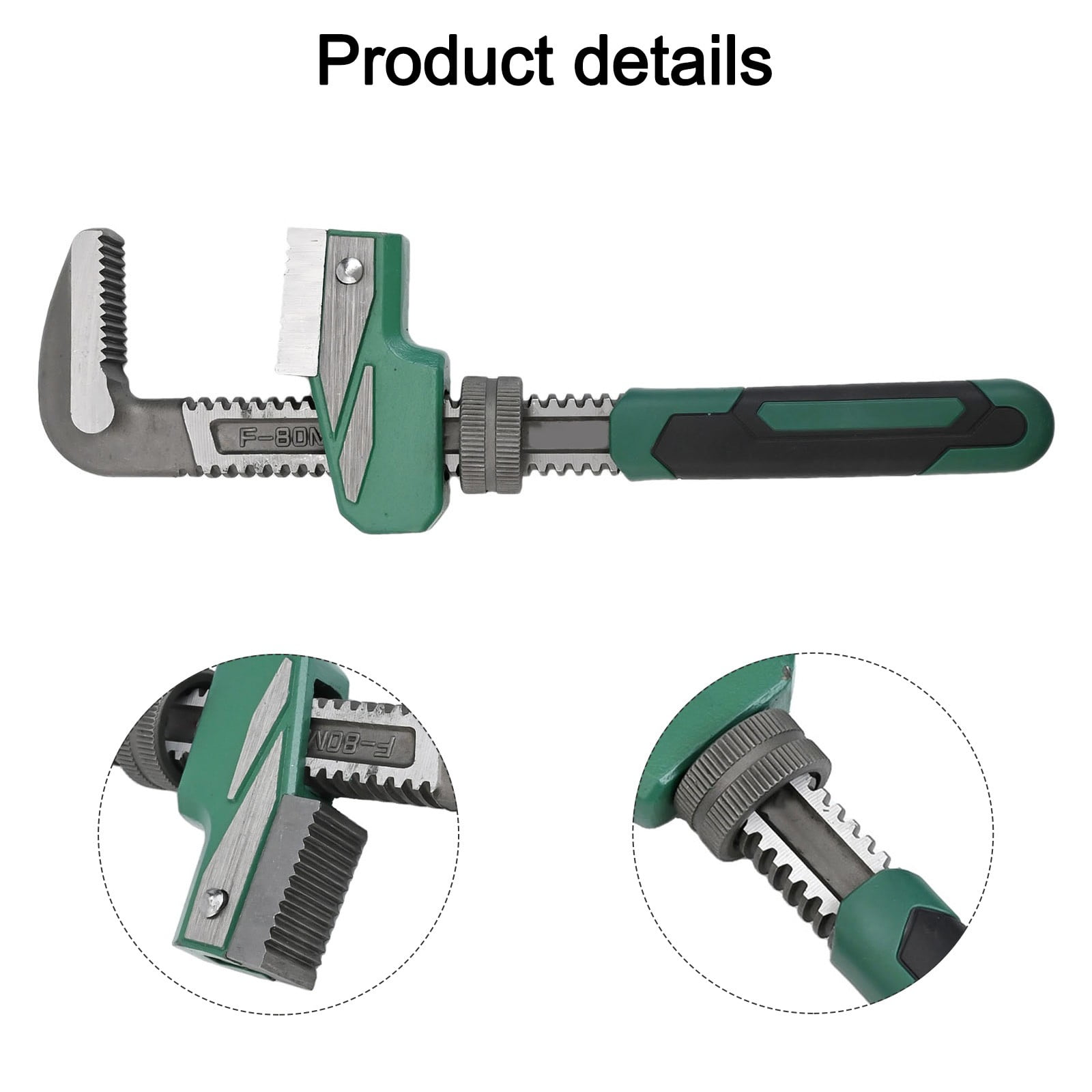 High Carbon Steel Pipe Clamp Right Angle Wrench With Large Opening F ...