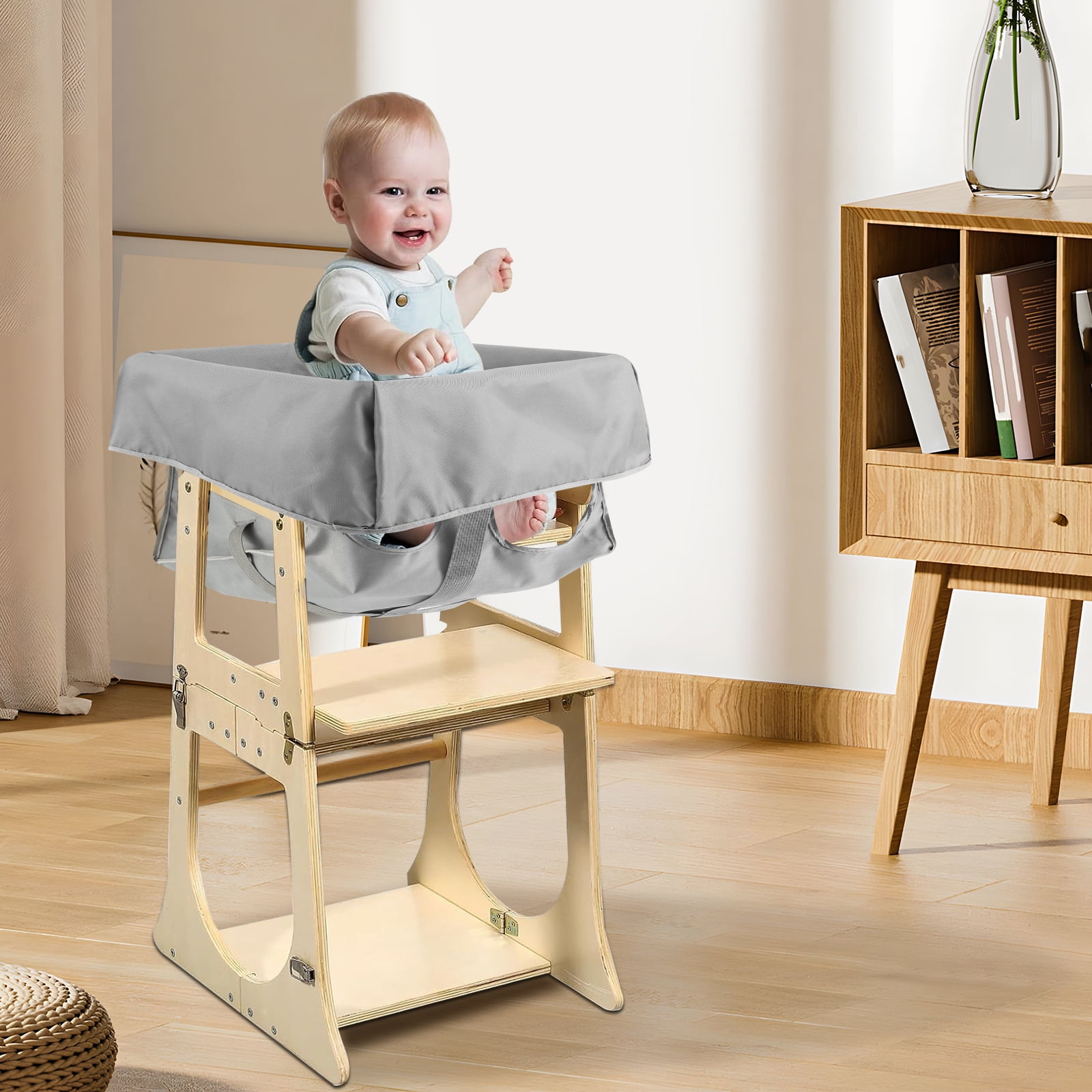 High Chair Cover with Straps Portable Baby Chair Protector Cover ...