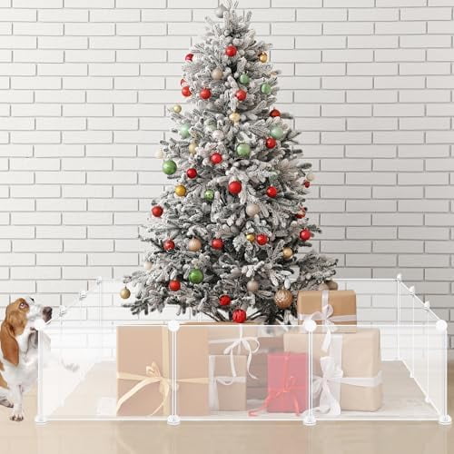 High Christmas Tree Fences 27.5 x 12 Inch Clear Resin Fence Pickets 12 ...