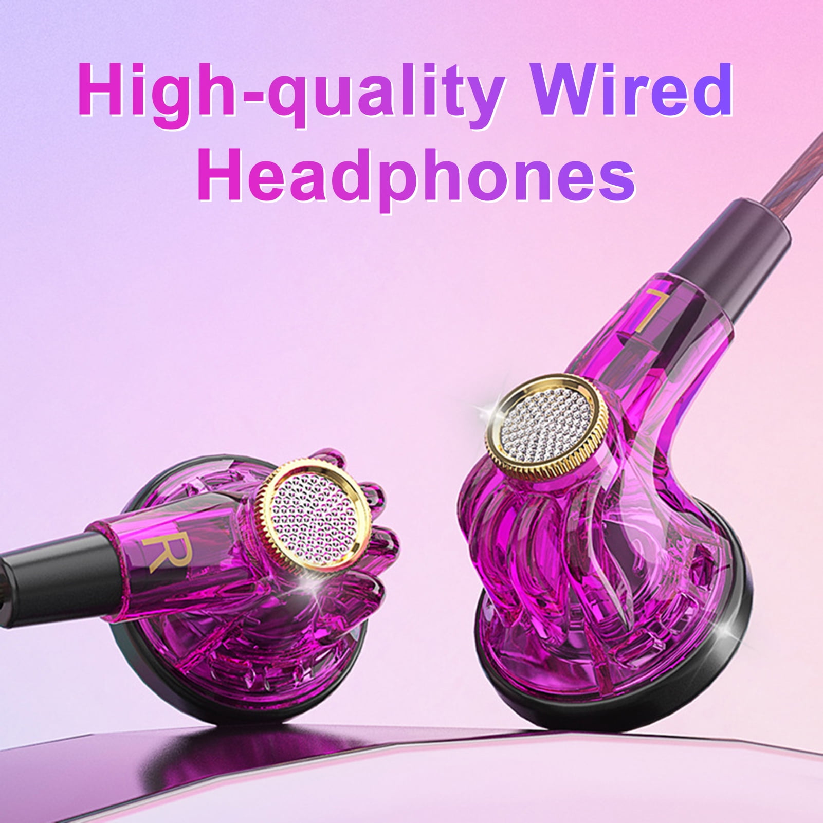 High Clarity Gaming Earbuds Wired Headphones Noise-Cancelling ...