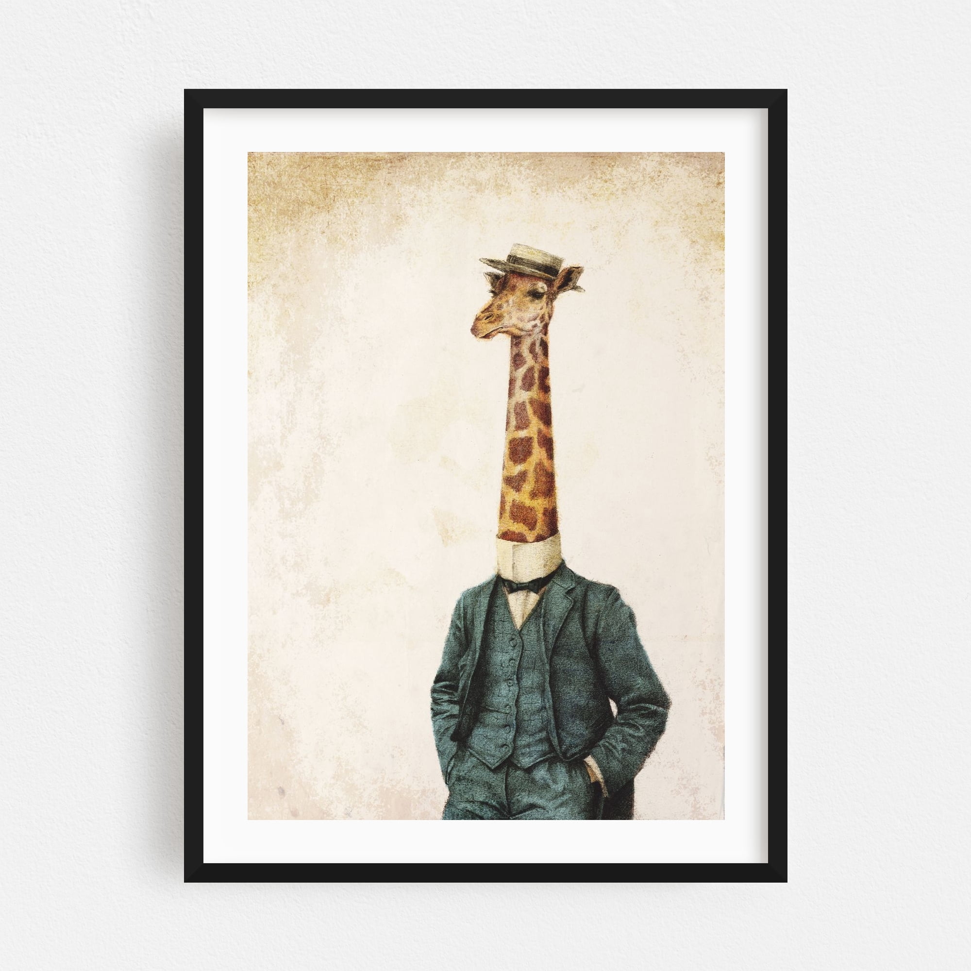 High Class Gentleman - Drawing Surrealism Humor Vintage Pop Art Fashion ...