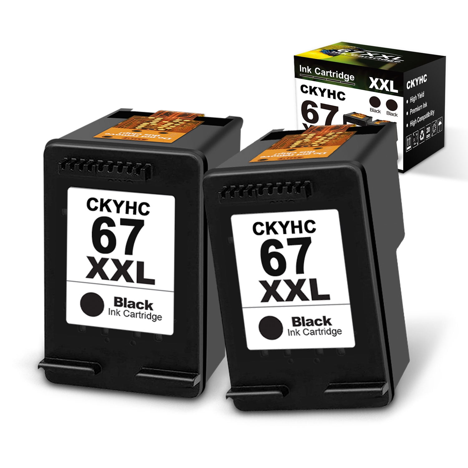 CYHC 67XXL Black Ink Cartridge Replacement, High Yield, Compatible with ...