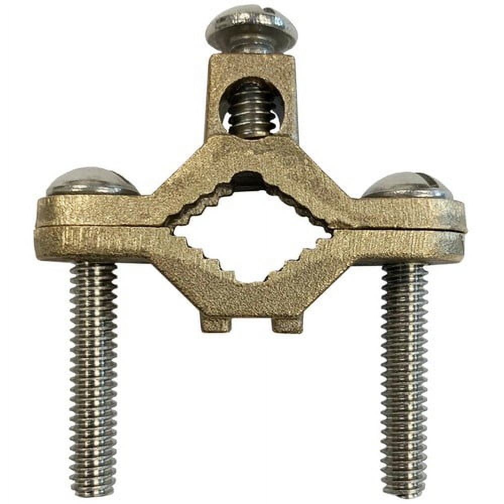 High-Conductivity Direct Burial Copper Ground Pipe Clamp, 1-1/4" - 2 ...